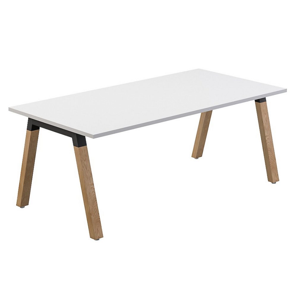 Plank Single Person Straight Office Desk | Single Workstation - Xchange